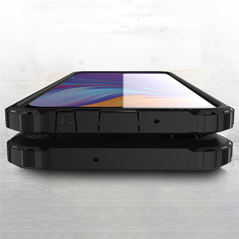 Military Defender Shockproof Case for Samsung Galaxy A70 (Red)